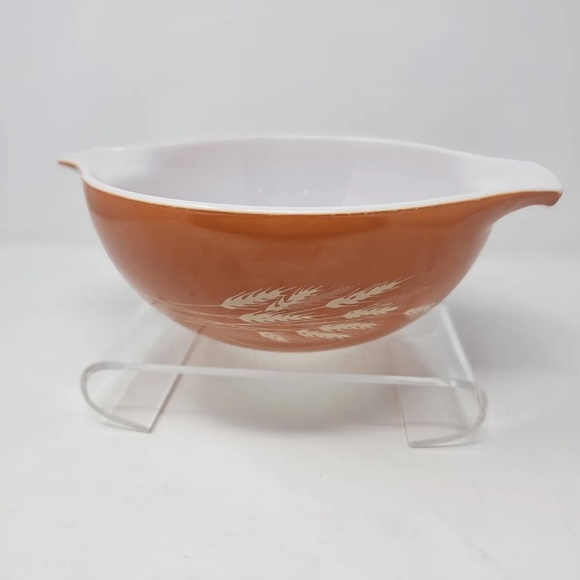 Pyrex | Kitchen | Vintage Pyrex Autumn Harvest Rust Wheat Cinderella ...